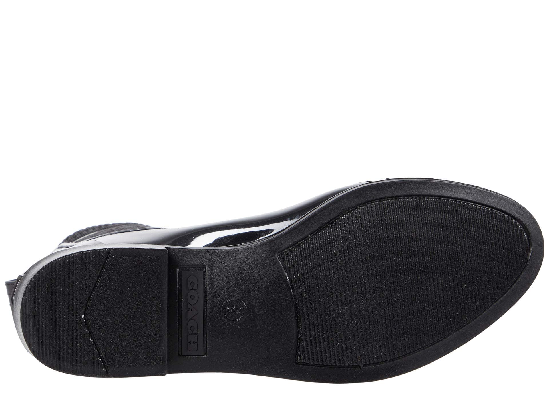 Coach Rivington Rain Bootie Black Rubber 8 B (M)