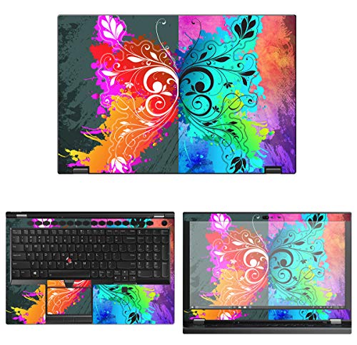 Decalrus - Protective Decal Floral Skin Sticker for Lenovo ThinkPad P53 (15.6" Screen) case Cover wrap LEthnkpd15_P53-224