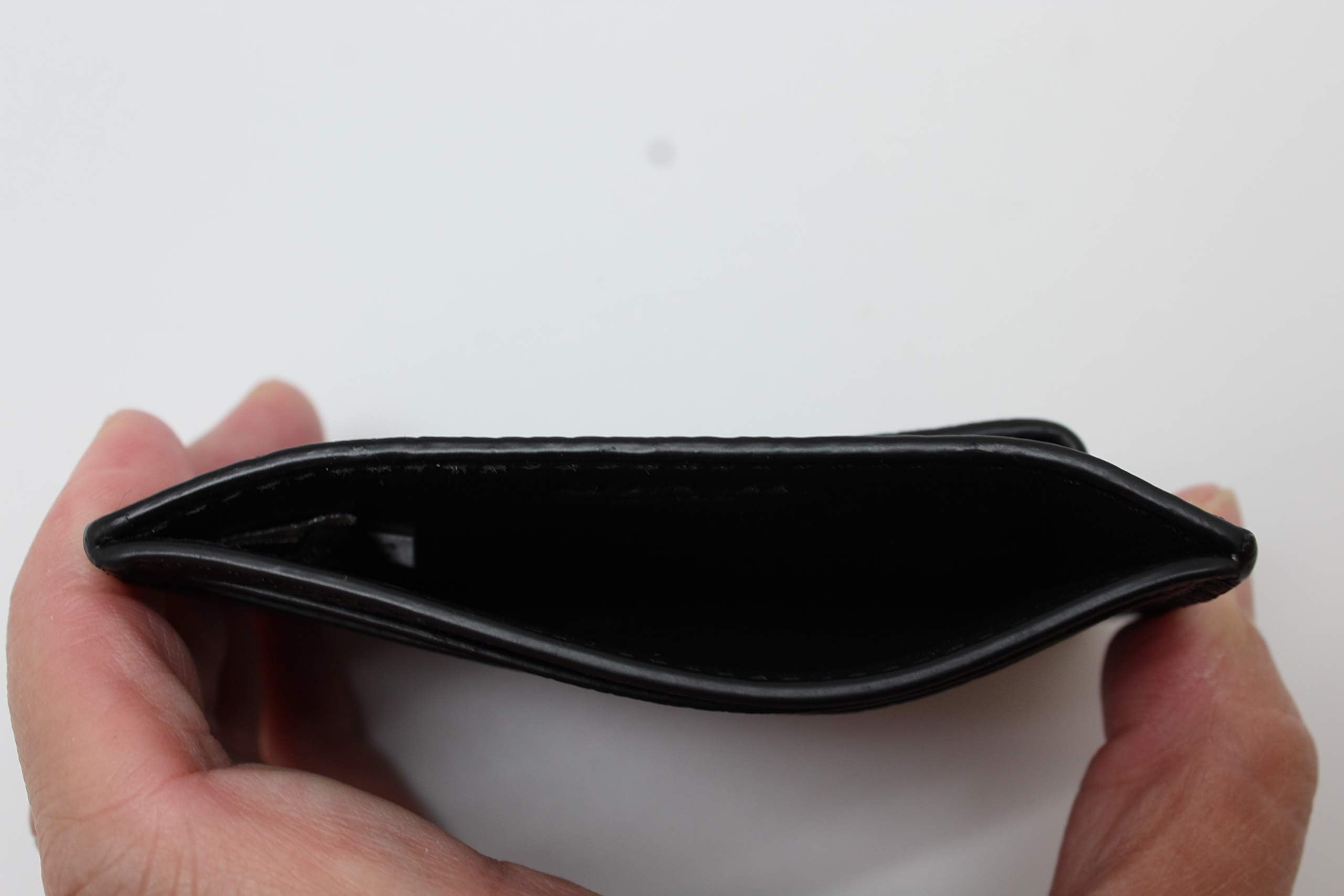 Coach Mens Money Clip Card Case in sport calf leather F75459 Black