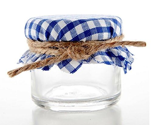 Nakpunar 6 pcs, 1.5 oz Mini Glass Jars with Gold Lids - MADE IN USA - for Jam, Honey, Wedding Favors, Shower Favors