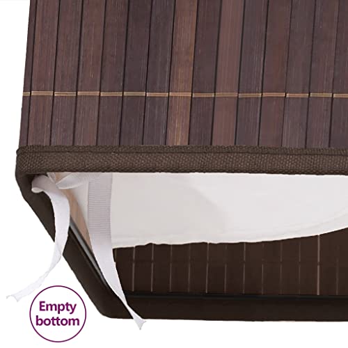 HOMIUSE Laundry Hamper 16"x12"x24" Brown Laundry Basket Bag Hamper With Lid Baby Laundry Basket Clothes Basket Laundry Bin Small Laundry Collapsible Laundry Basket Dirty Clothes Hamper 19 gal