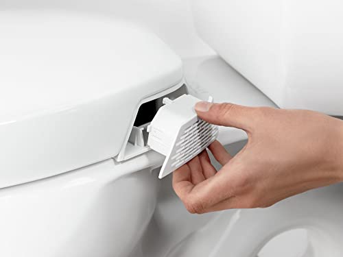 KOHLER 5588-0 Purefresh Elongated Nightlight, Grip-Tight Bumpers, Quiet-Close Release Hinges, Quick-Attach Hardware, No Slam Toilet Seat, White