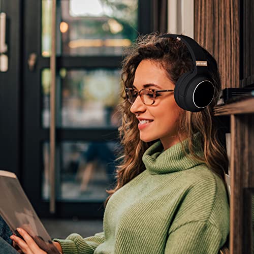 Iuhan Wireless Bluetooth 5.0 Head-Mounted Headset,Foldable Hi-Fi Stereo Bass Headphones,Metal Chip Bluetooth FM Pluggable Card Headset for Sports,Game,Gift for Family,Friend