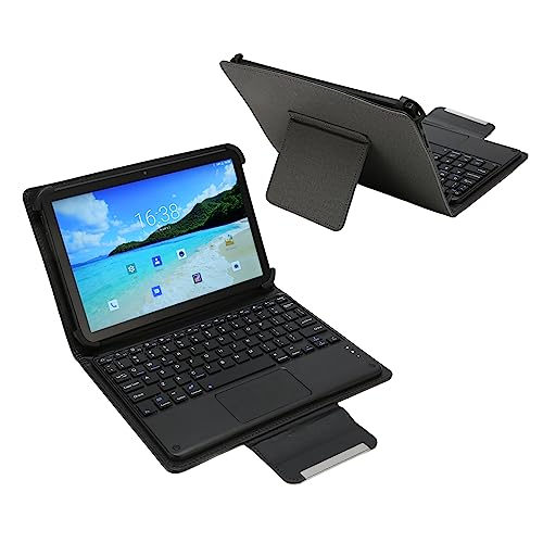 DAUZ Tablet PC, 10.1 Inch 2 in 1 Tablet Front 5MP Rear 13MP 8GB 256GB Night Reading Mode 100‑240V 8 Core CPU for Entertainment (US Plug)