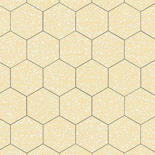 SomerTile FCD10VCYW Venice Hex Yellow 8-5/8" x 9-7/8" Porcelain Floor and Wall Tile
