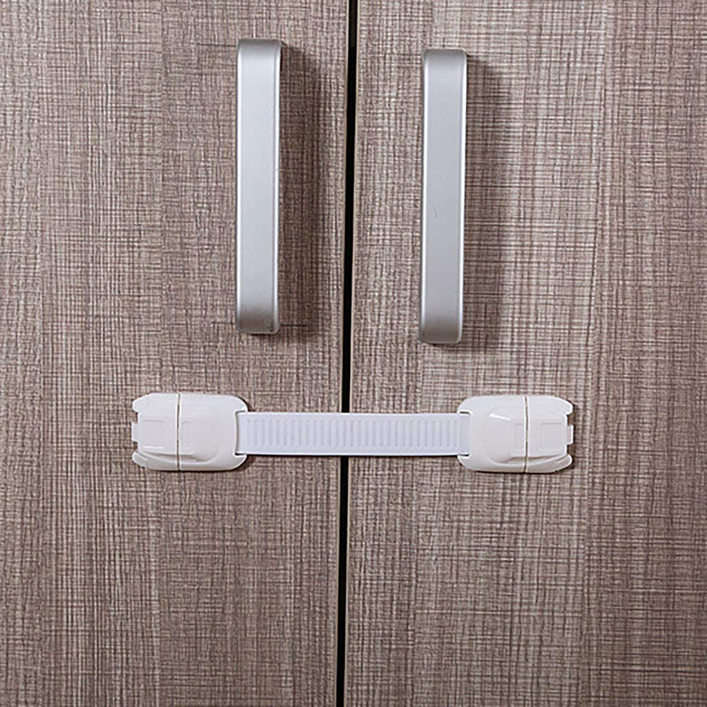 Toxz 4Pcs Baby Safety Drawer Locks Baby Safety Door Drawer Lock Safety Protection,Refrigerator Locks with Adhesive,PP Material,Good Flexibility,Microwave Ovens Locks