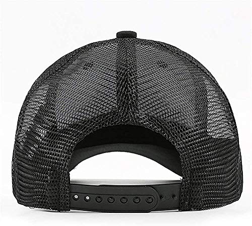 Flames Wolf Trucker Hats for Men Women Summer Mesh Baseball Caps Snapback Adjustable Black