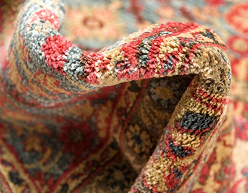 Unique Loom Edinburgh Collection Area Rug - Monroe (9' x 12' 2" Rectangle Blue/Brown)