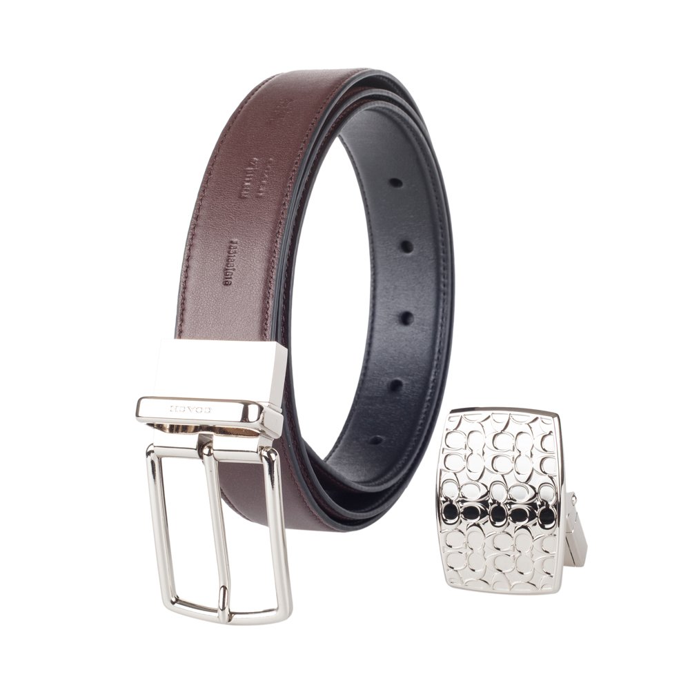 Coach SIGNATURE PLAQUE HARNESS CUT-TO-SIZE LEATHER BELT (COACH F65186)