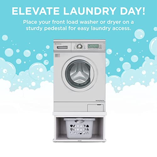 Ivation | Wooden Laundry Pedestal for Washer & Dryer, Made to Fit All Machines - Whirlpool, LG, GE, Samsung, and More, Made of Durable Solid Wood Material, 33.86β x 29.92β