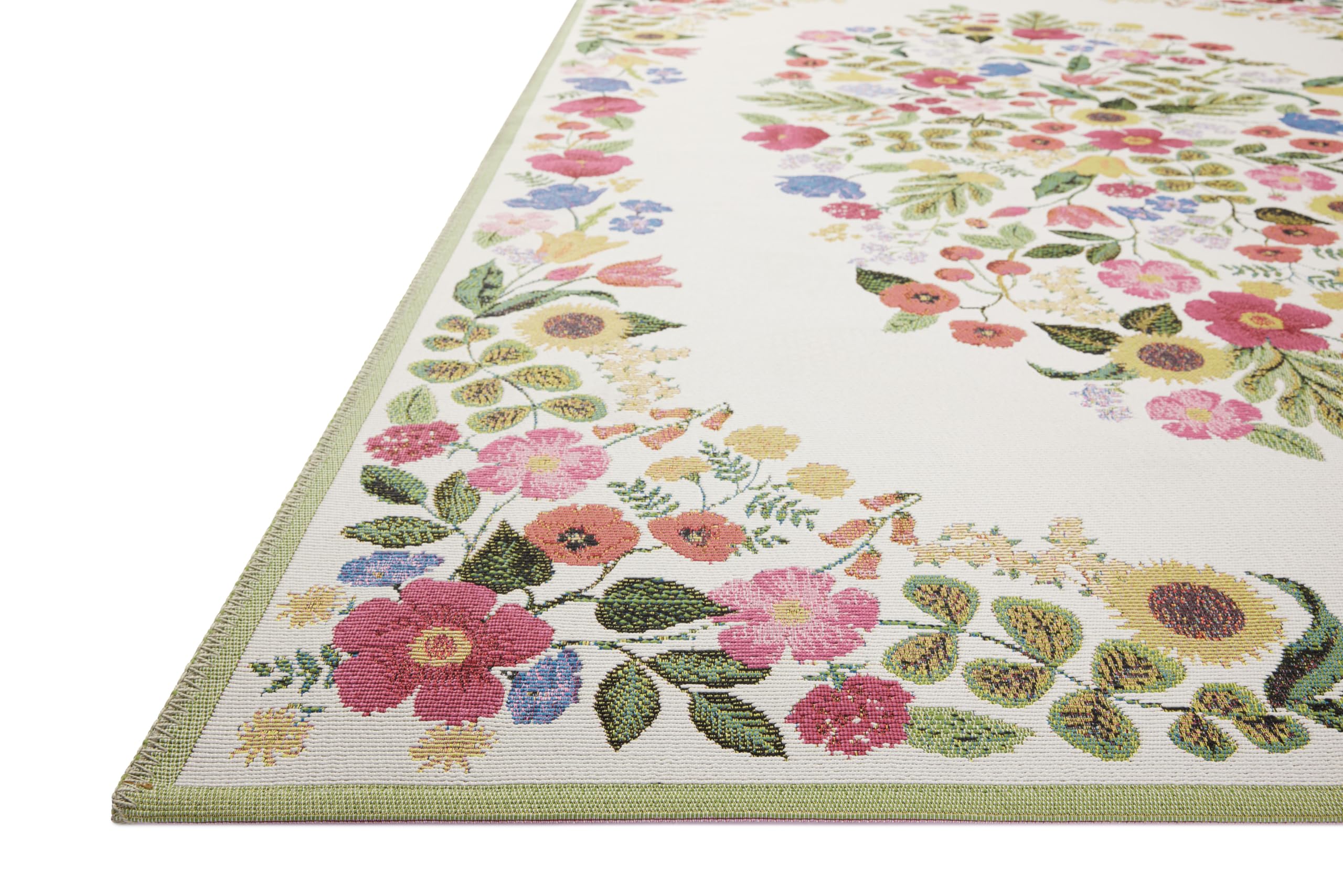 Loloi Rifle Paper Co. x Perennial Cream 6'-7" x 9'-4" Area Rug