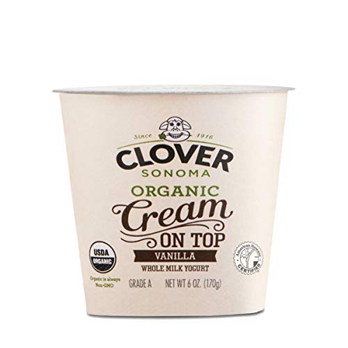Clover Sonoma, Organic Cream On Top Yogurt, Vanilla, 6 Oz
