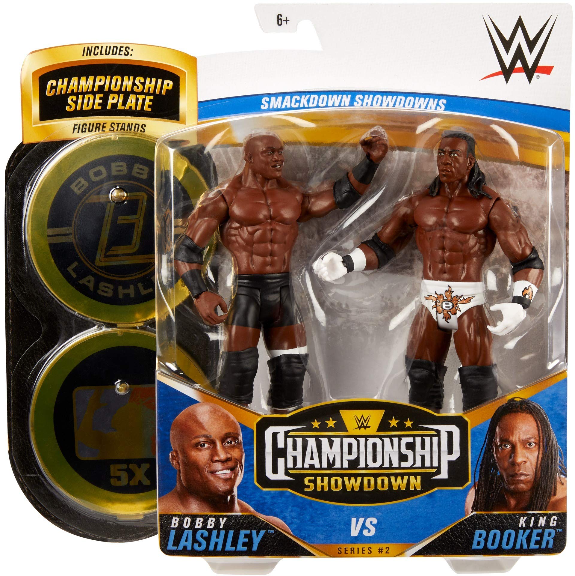 WWE Bobby Lashley vs King Booker Championship Showdown 2 Pack 6 in Action Figures Friday Night Smackdown Battle Pack for Ages 6 Years Old and Up
