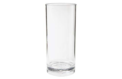 G.E.T. H-14-1-SAN-CL-EC Clear 14 oz. Tom Collins, Break Resistant Dishwasher Safe San Specialty Drinkware Collection (Pack of 4)