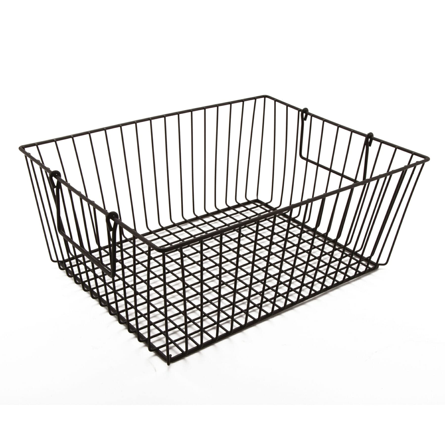 G.E.T. WB-314-MG Heavy Duty Iron Wire Utility Storage Basket / Bin with Handles, 10" x 5" x 7"