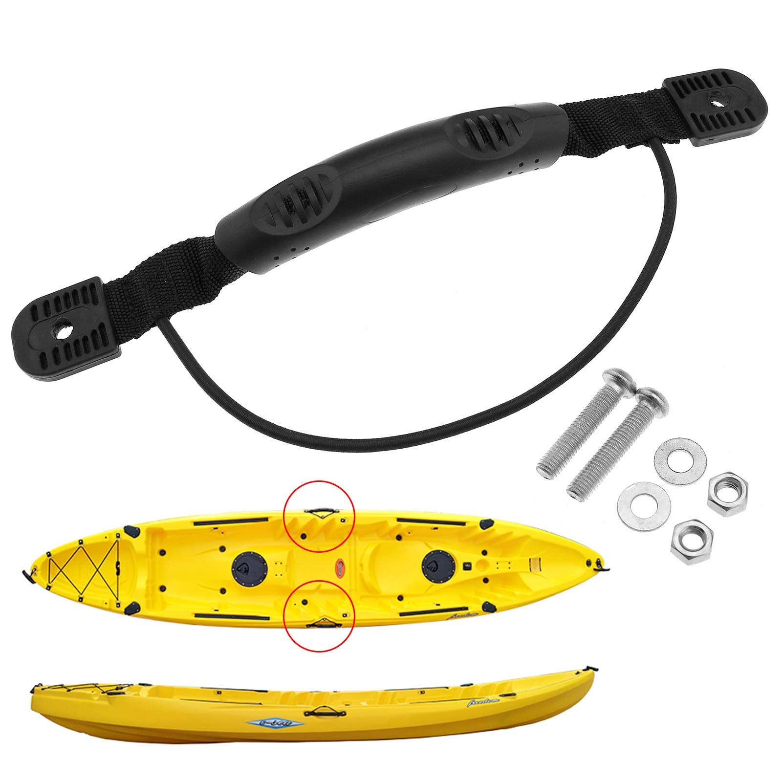 Create idea Create idea 2pcs Wear-Resistant Black Boat Side Mount Carry Handles Suitcase Door with Screws Accessories