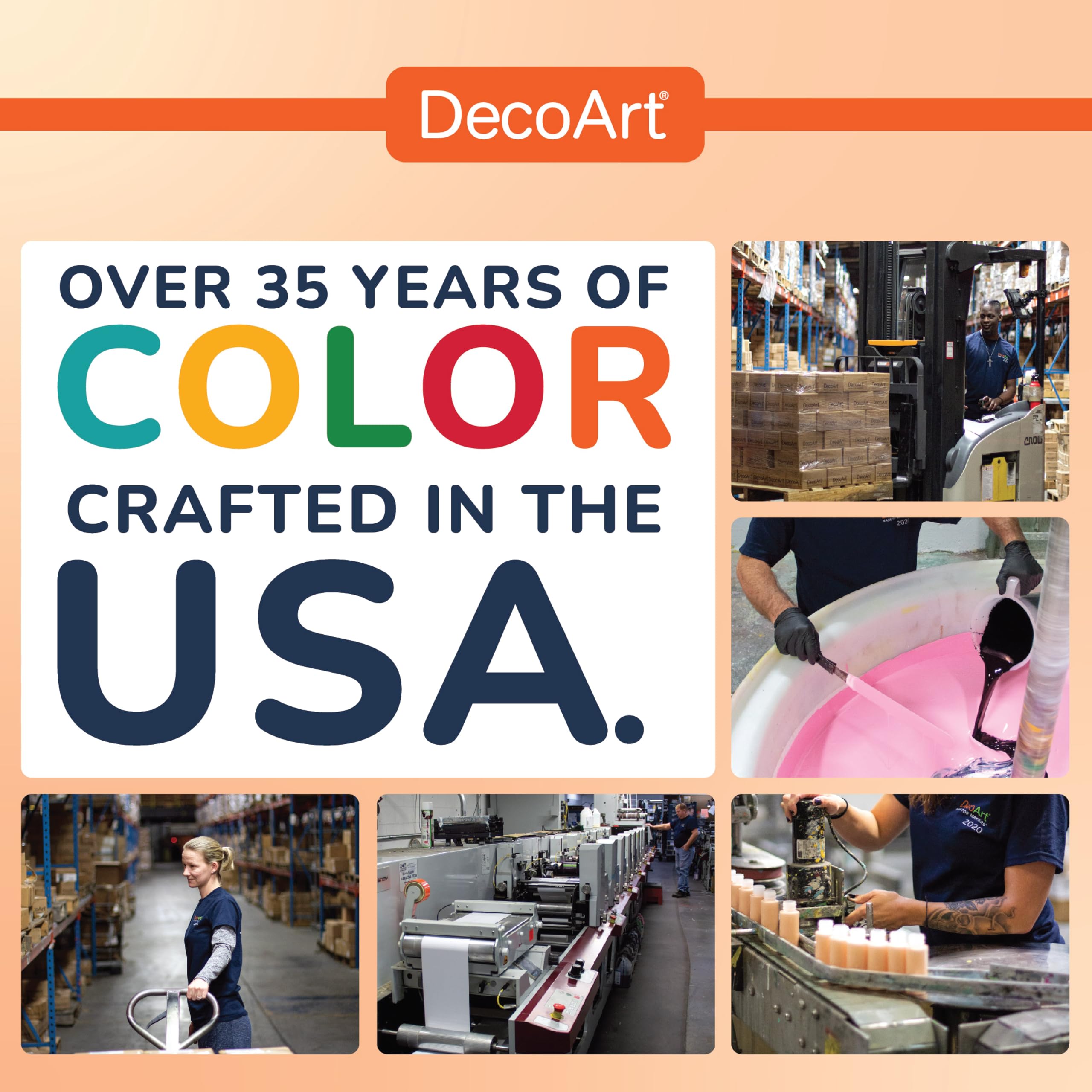DecoArt Americana Black Light Neon Acrylic Paint Pack 6/Pkg