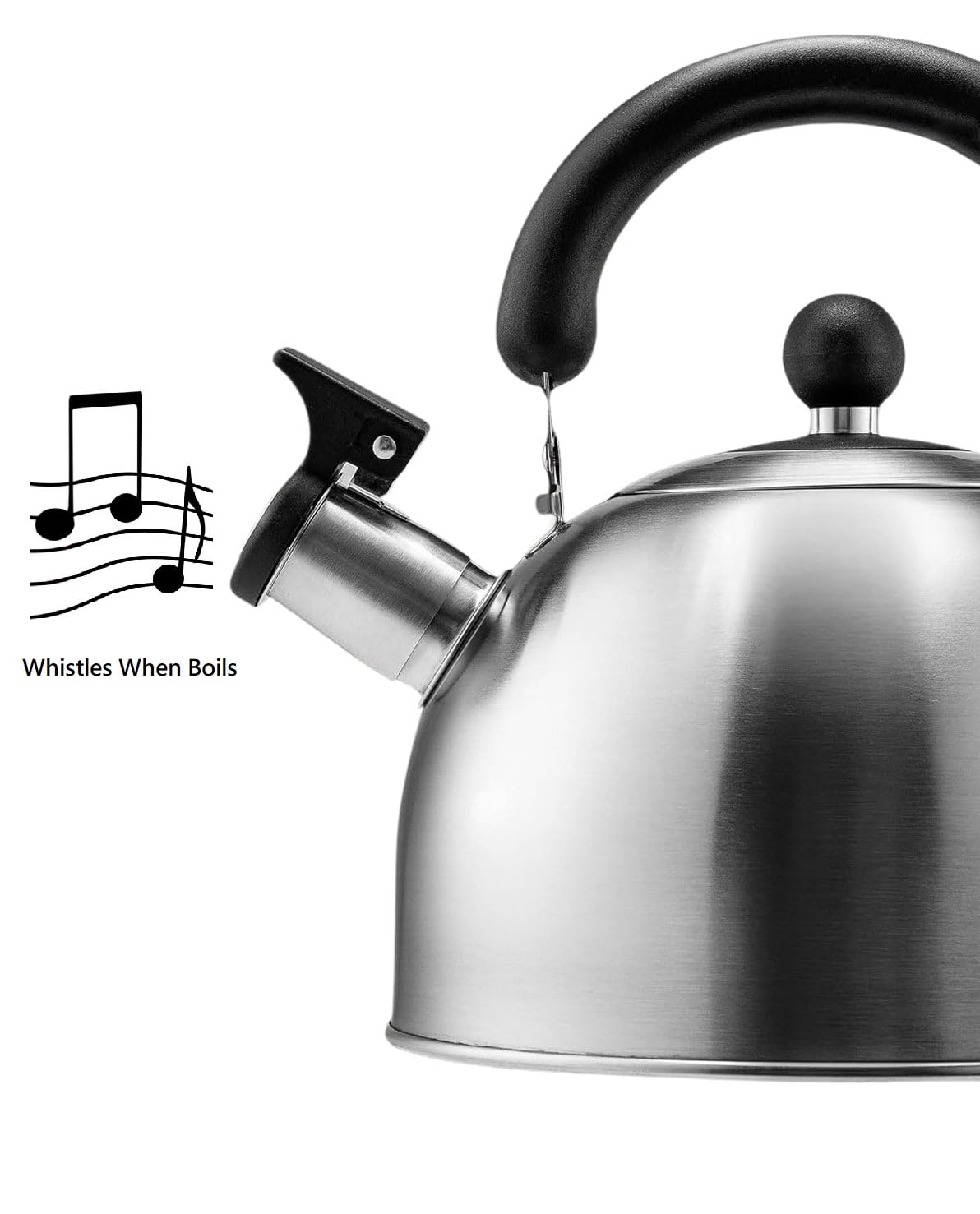 Stainless Steel Whistling Kettle 2.5qt/2.37l Hot Water Tea Stovetop