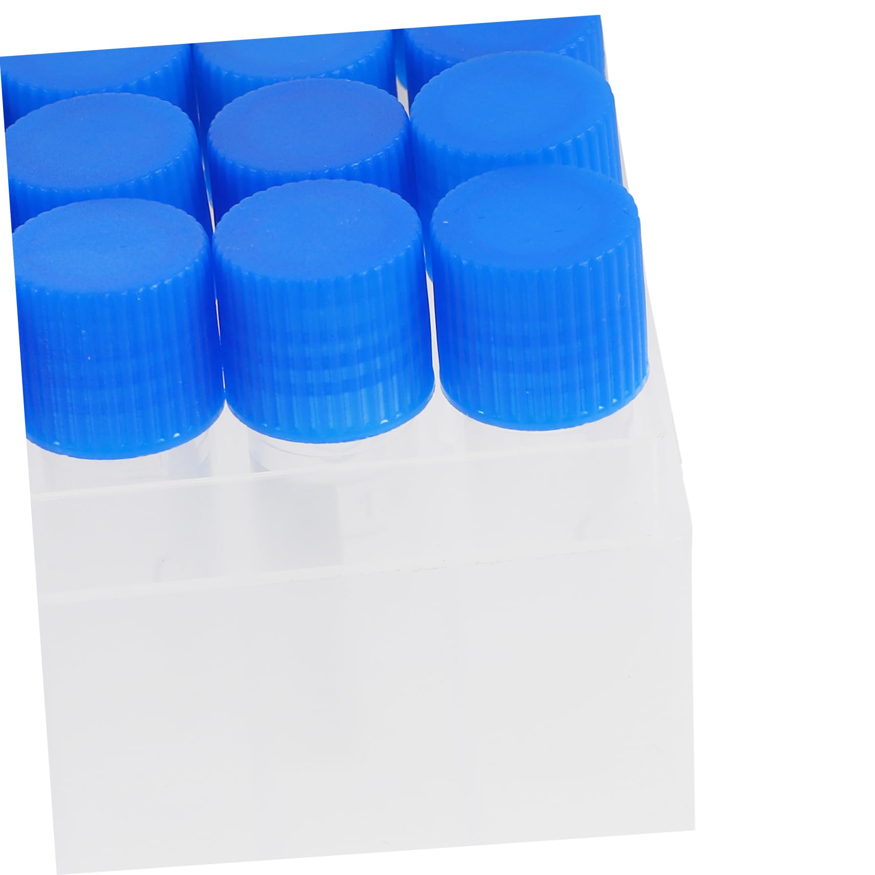 TEHAUX 1. 8ml Small Freezing Tubes Plastic Vials Sample Tubes with Screw Lid Box
