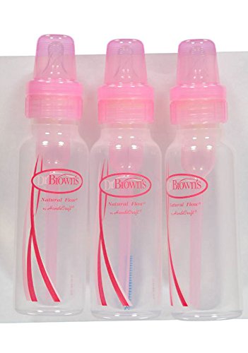Dr Browns Natural Flow Standard PINK 8oz Bottle- 3 Pack