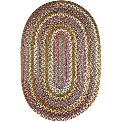 Rhody Rug Charisma Indoor/Outdoor Braided Area Rug Bronze 4' x 6' Oval Synthetic, Nylon, Polypropylene 4' x 6' Outdoor, Indoor Green Oval
