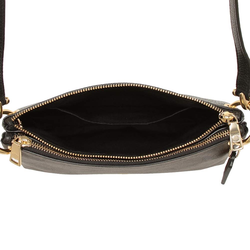 COACH WOMENS MIA CROSSBODY IN SIGNATURE CANVAS F76646 (Brown-Black-Gold), Medium