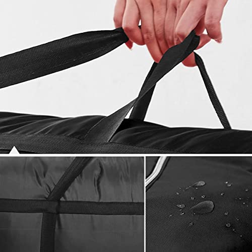 IWEIK Multipurpose Extra Large Heavy Duty Storage Bags Duffle Bags for Space Saving Moving Storage (230L, Black)