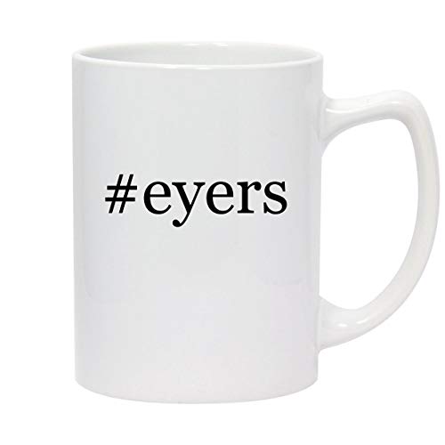 Molandra Products #eyers - 14oz Hashtag White Ceramic Statesman Coffee Mug