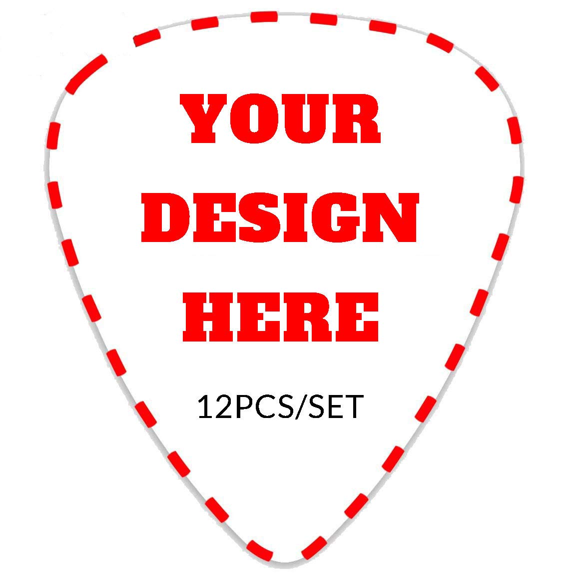 Customized Guitar Picks,12-pack Personalized Bass Plectrums Add Your Own Text Name Message Instrument Accessories