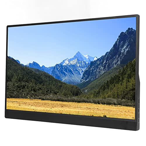 Lapotp Monitor, 100-240V 16:9 Screen Ratio 1080P Practical HDR Support IPS Touch Screen Monitor for Mobile Phone (US Plug)
