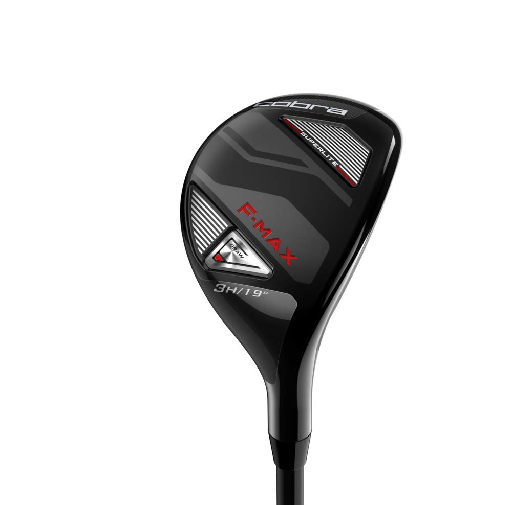 Cobra Golf Men's 2019 F-Max Superlite 5 Hybrid, Black/Red, Left Hand, Graphite, Senior Flex, 25.0