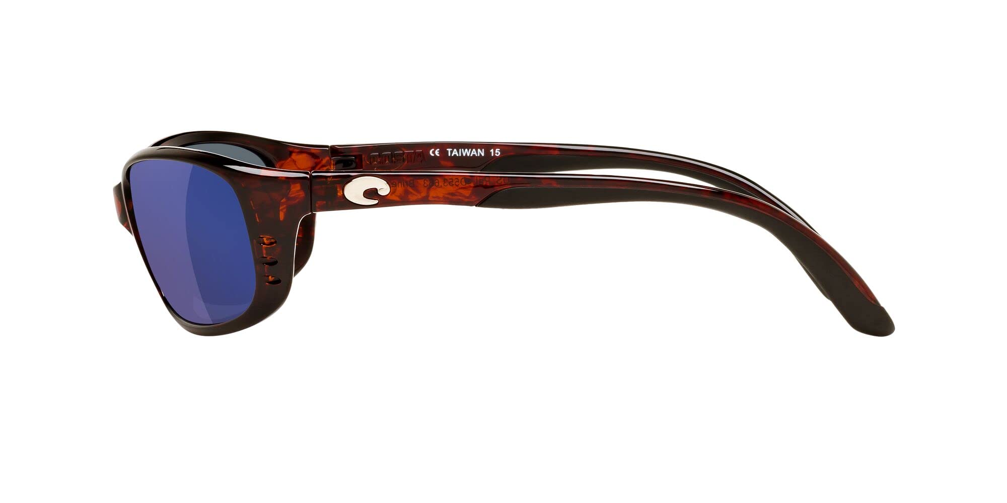 Costa Del Mar Mens Brine Oval Sunglasses, Tortoise/Grey Blue Mirrored Polarized-580P, 59 mm