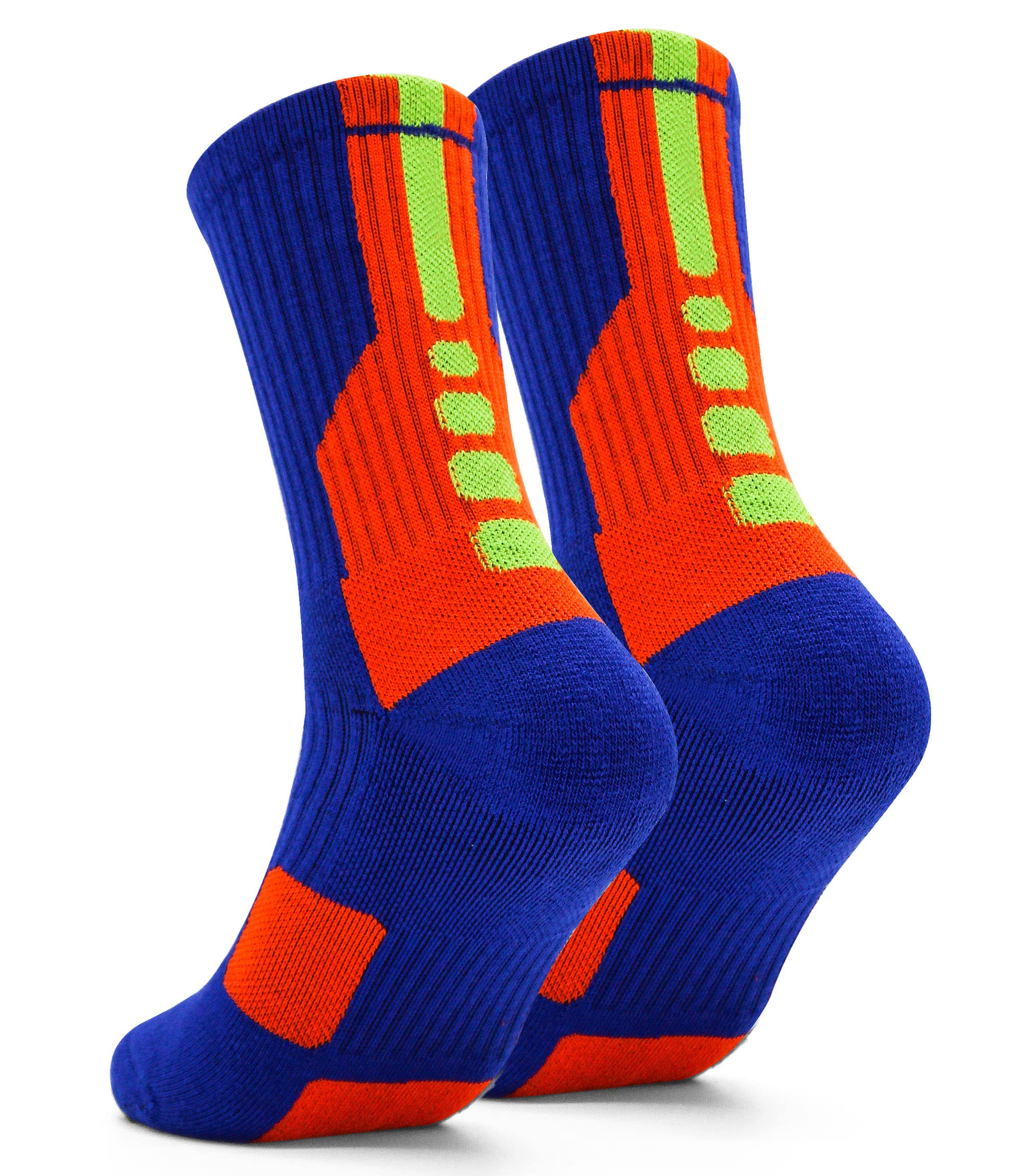 DILIBA Elite Basketball Socks Cushion Athletic Crew Socks for Men's Women's Youth Boys Gray