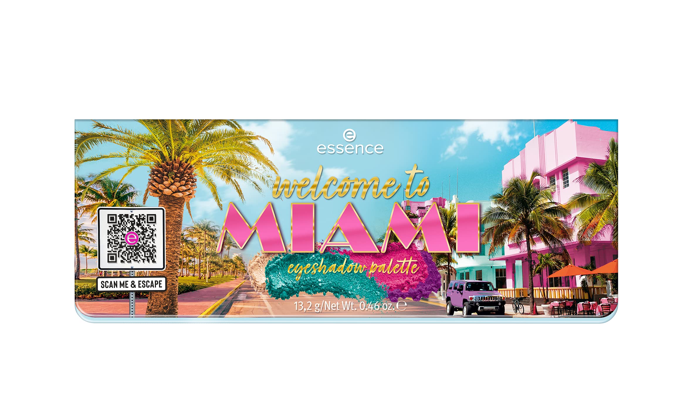 essence | Welcome to Miami Eyeshadow Palette | 12 Highly Pigmented, Matte & Metallic Shades | Vegan & Cruelty Free & Paraben Free