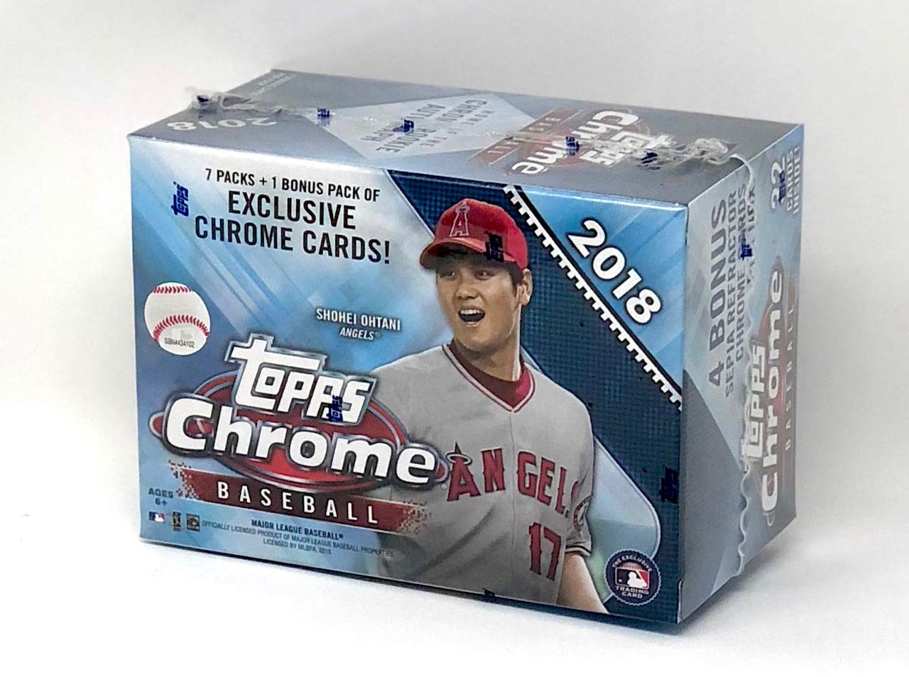 Topps 2018 Chrome Baseball Mass Value Box (8 Packs/Box)