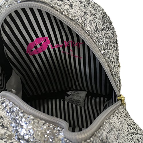 Luv Betsey Johnson Cutie Bot Robot Moveable Arms Micro Mini Backpack, Silver