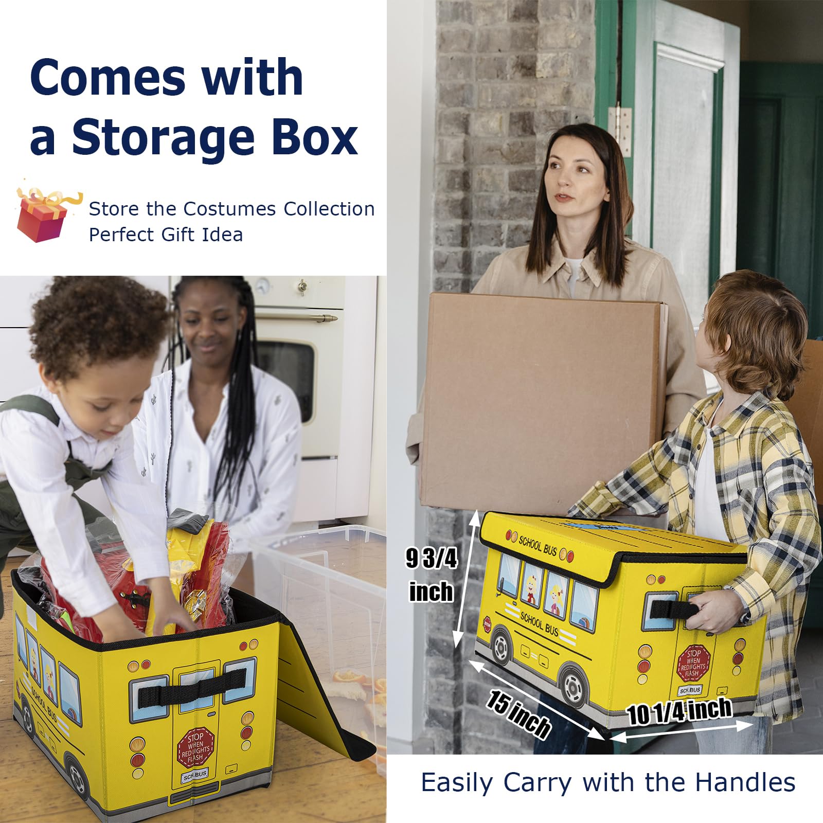 TopTie 6 Sets Kids Costumes with Storage Box, Dress Up Pretend Play Uniforms with Accessories Aged 3-7