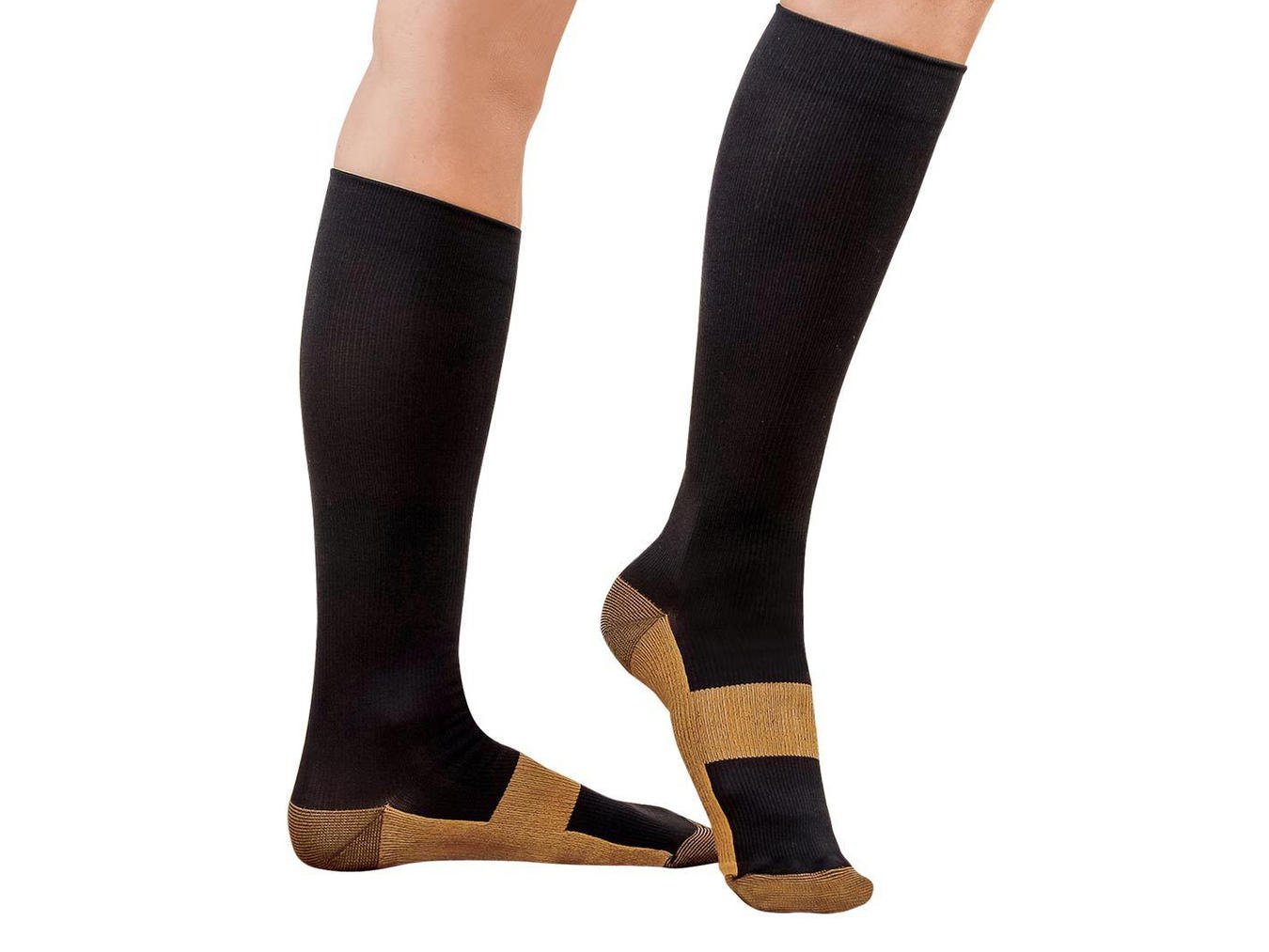 CompressionXSportz Compression Socks For Men and Women 15-20mmhg Over The Calf Below Knee High for Sports, Medical, Nurses, Atheltes, Travel, Pregnancy, etc