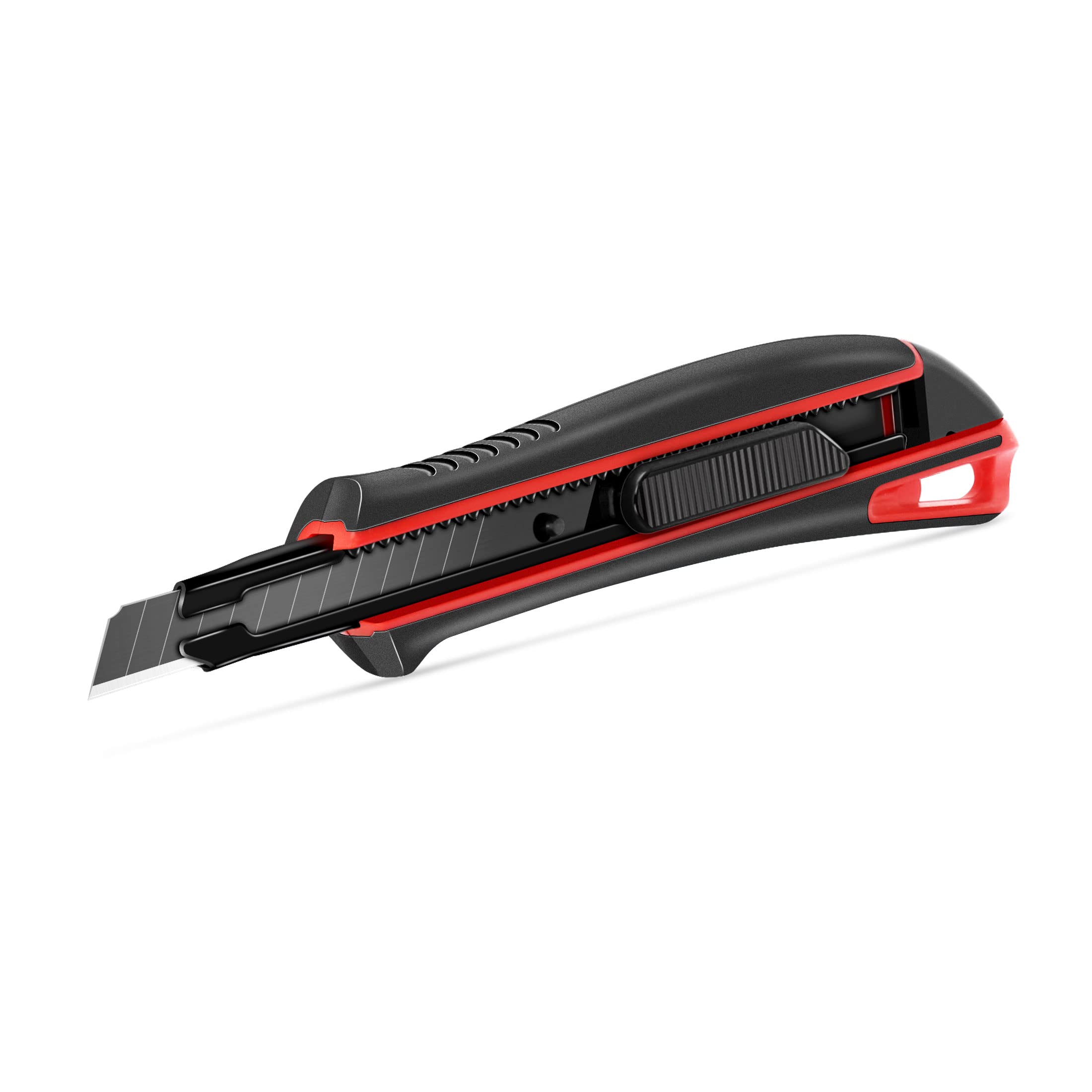HAUTMEC 9mm Precision Utility Knife, Soft Grip Snap-off Box Cutter, Retractable 9mm Multi-Purpose Cutter for Detailed Cutting in Work, Home Use and Arts Crafts HT0255-KN