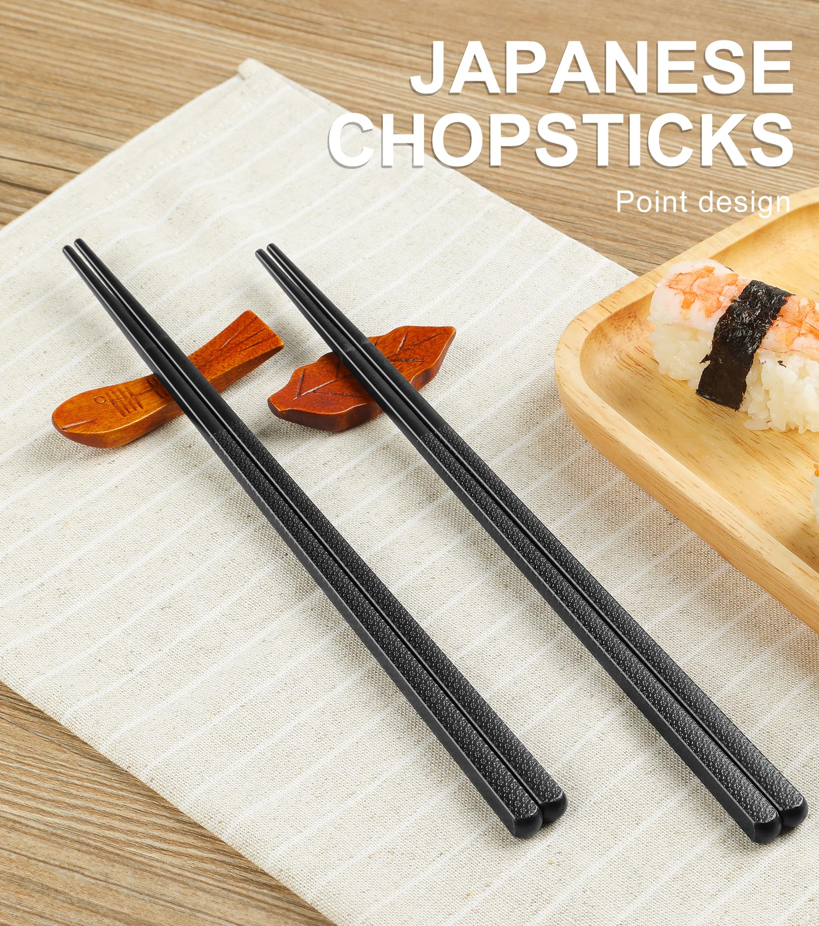 LOROTOCO 50 Pairs Chopsticks | Reusable | Dishwasher Safe | Bulk | Fiberglass | Adults | | Commercial - (9.45in)