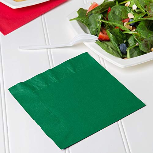 Creative Converting Beverage Napkin, One size, Emerald Green