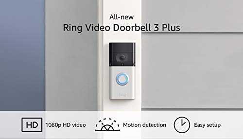 Ring Video Doorbell 3 Plus β enhanced wifi, improved motion detection, 4-second video previews, easy installation
