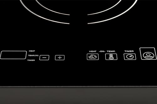 True Induction TI-1B 12-inch Single Element Black Induction Glass-Ceramic Cooktop 1750W 858UL Certified
