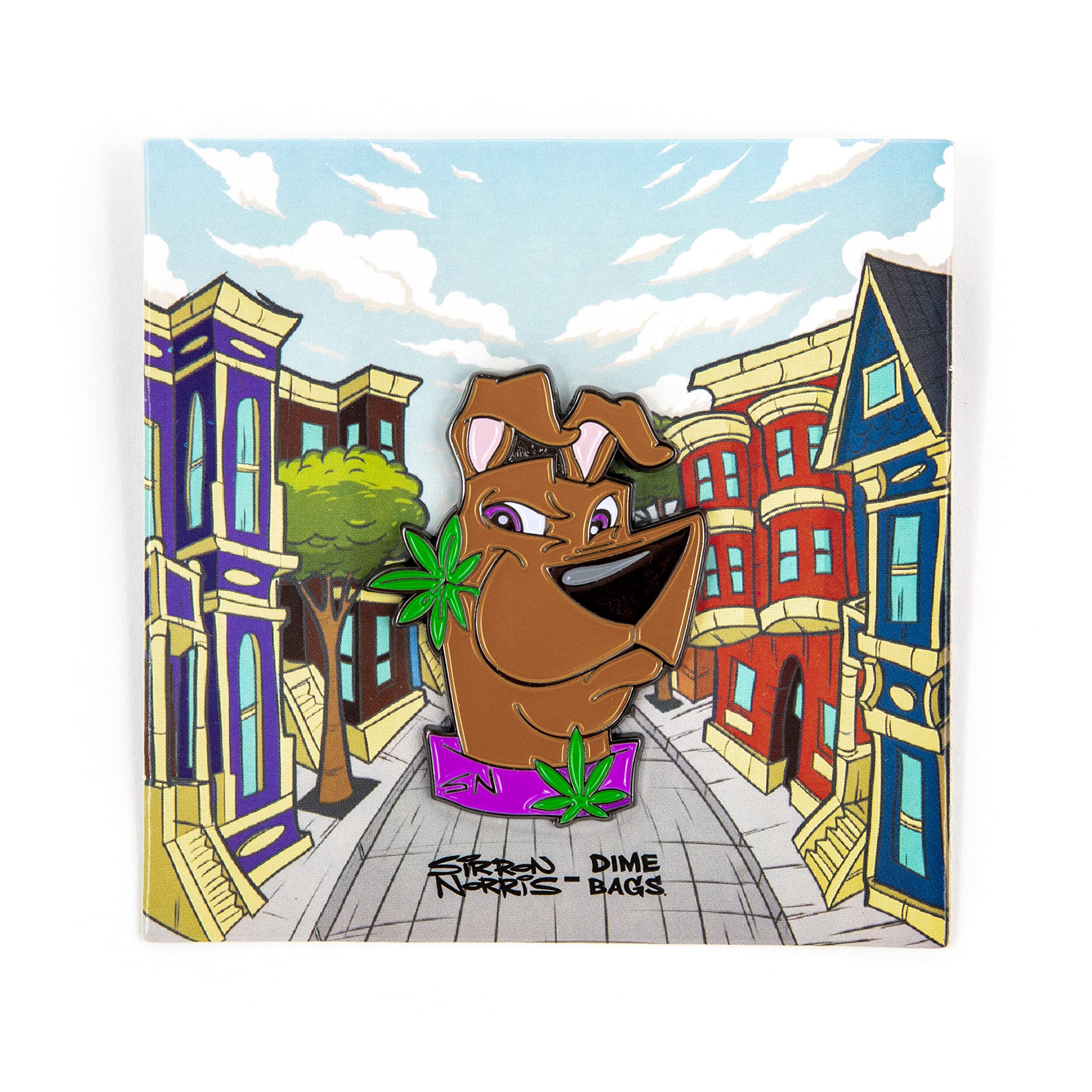 DIME BAGS Hat Pin | Double Posted Sirron Norris Pin with Enamel Finish (Sirron Norris Dog)