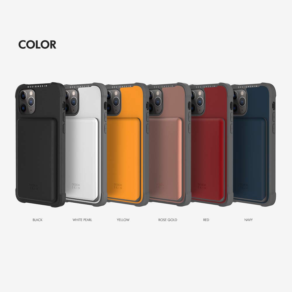 Design Skin Slider Designed for iPhone 12/12 Pro Case (2020), Card Storage Holder Heavy Duty Bumper Protection Cover Slim Wallet Cover Compatible with iPhone 12/12 Pro Case Black