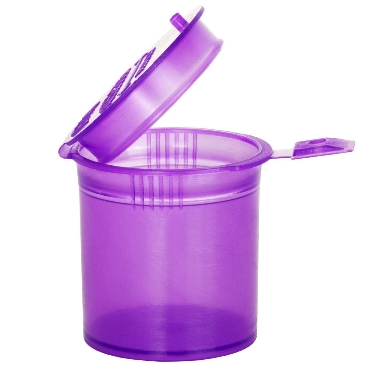 Dragon Chewer 6 Dram Pop Top Bottles - Small Storage Containers - 300 pcs (Translucent Purple)