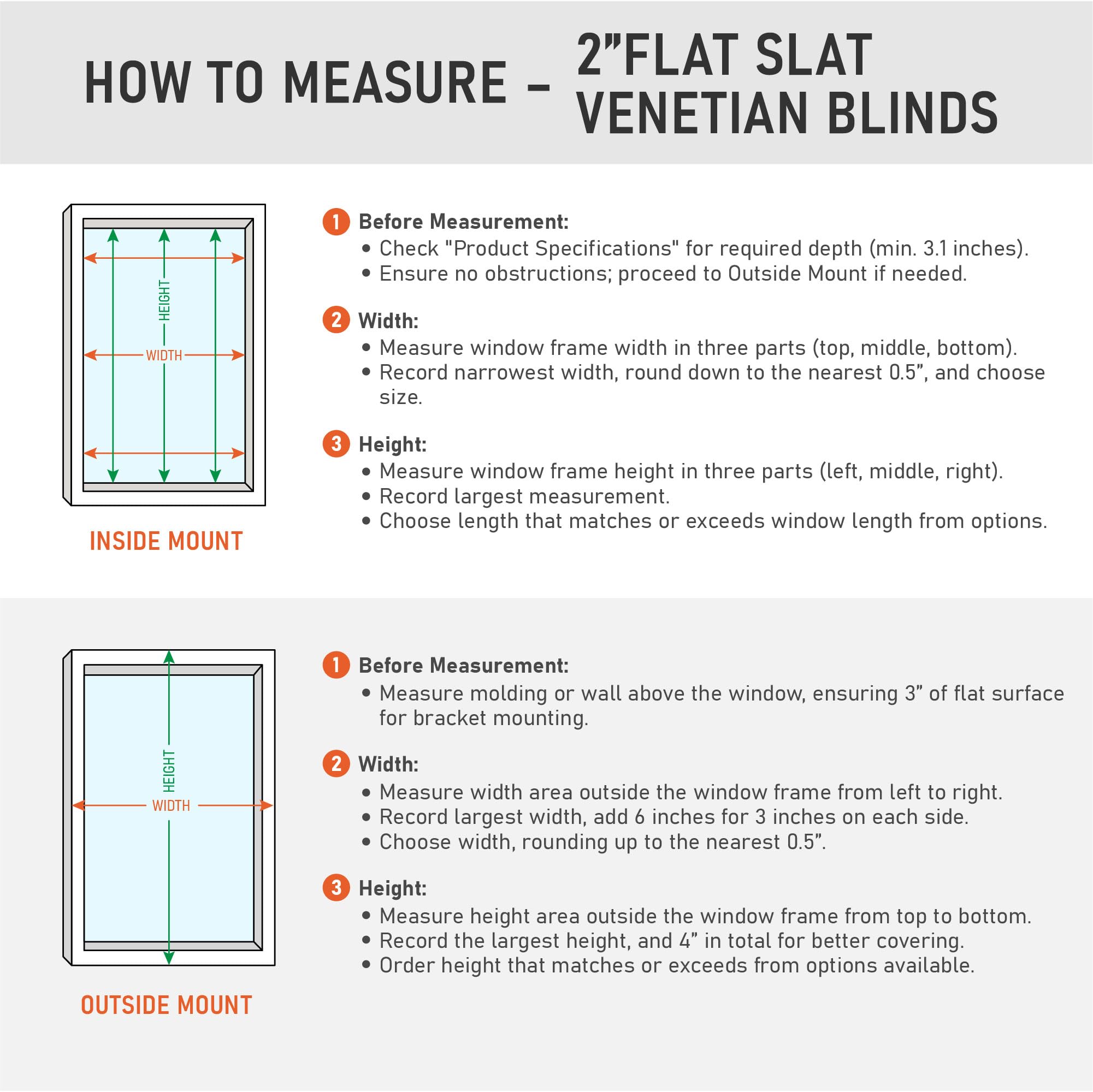 DEZ FURNISHINGS 2" Cordless Flat Slat Venetian Blind, 61.5"W x 64"H, White