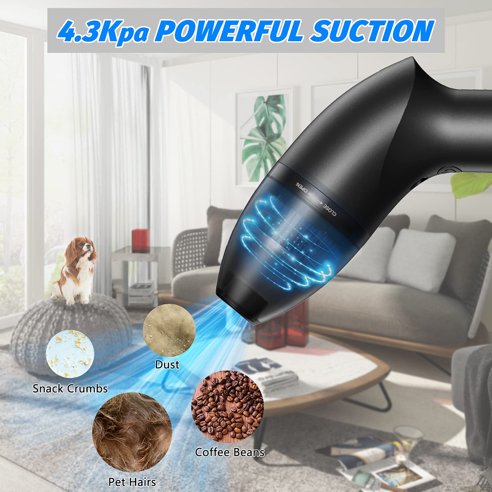 Hayousui 4.3Kpa Keyboard Vacuum Cleaner Mini:Handheld Computer Vacuum Cordless for Car Laptop Sewing Machine Portable Keyboard Vac USB Desk Crumbs Dust Cleaners