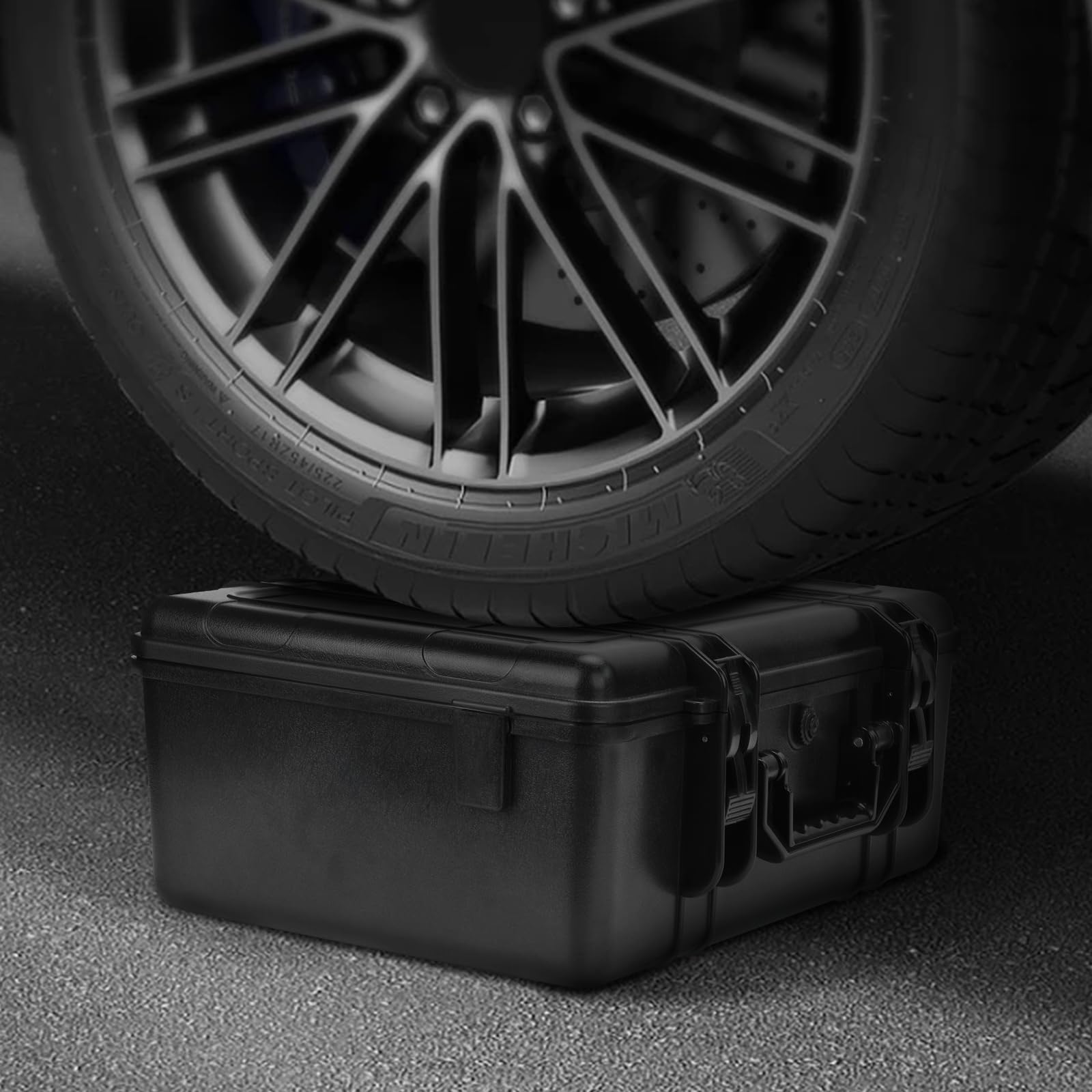 LOTOCASE Air Compressor Hard Case Compatible with DEWALT 20V MAX Tire Inflator DCC020IB, Air Pump Storage Carrying Bag for DEWALT DCC020IB Tools, with Pocket for Battery Pack and Charging ( CASE ONLY)