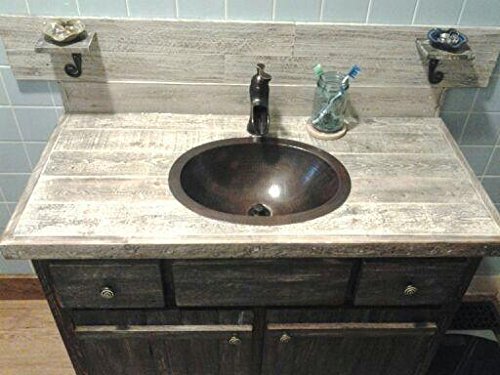SimplyCopper 19" Oval Copper Bath Sink Drop In or Under Mount Installation Lift & Turn Drain Included